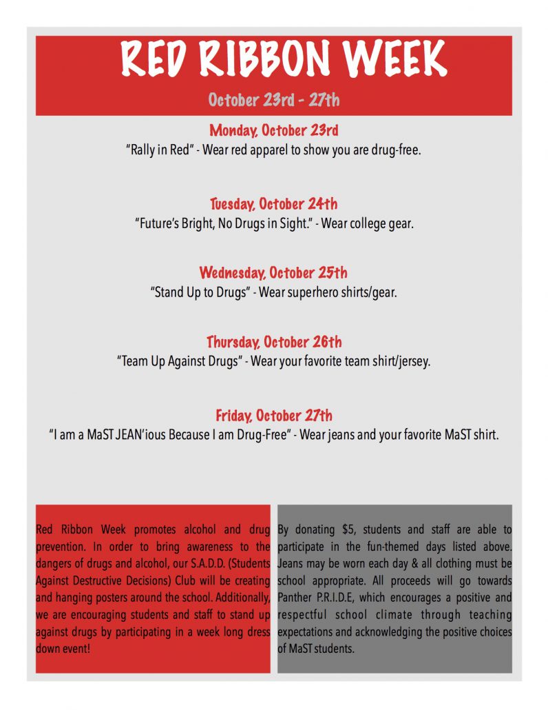Red Ribbon Week Flyer Template Free