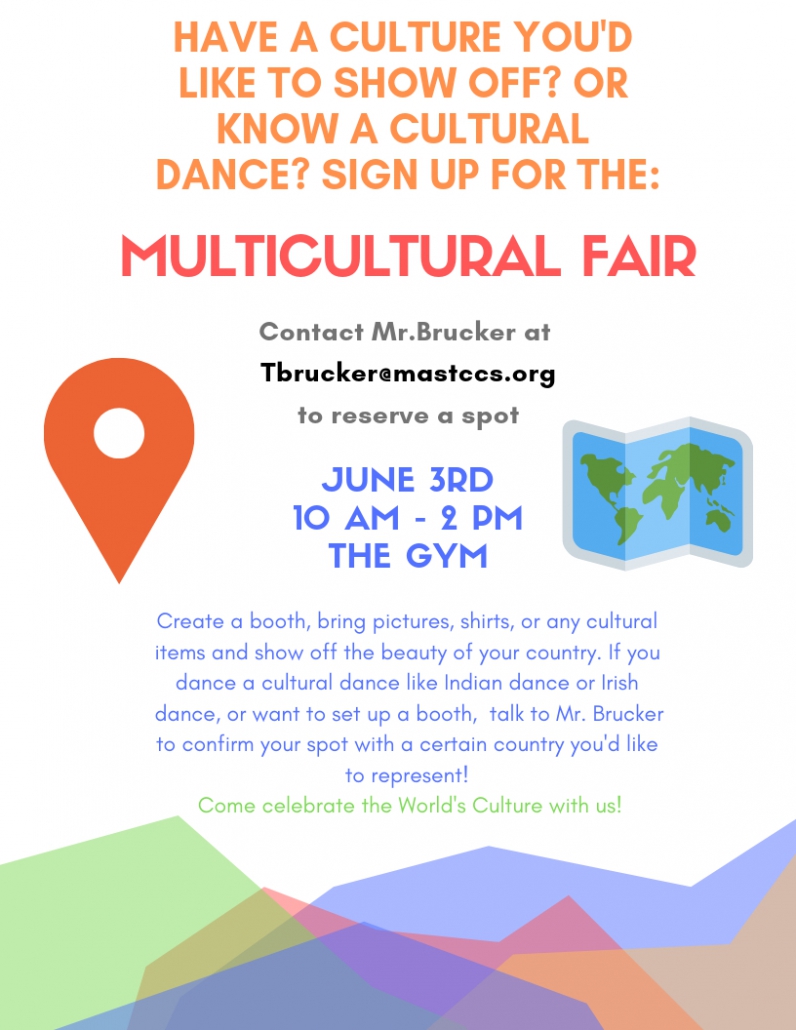 Multicultural Fair Booth Advertisement – MaST Community Charter School